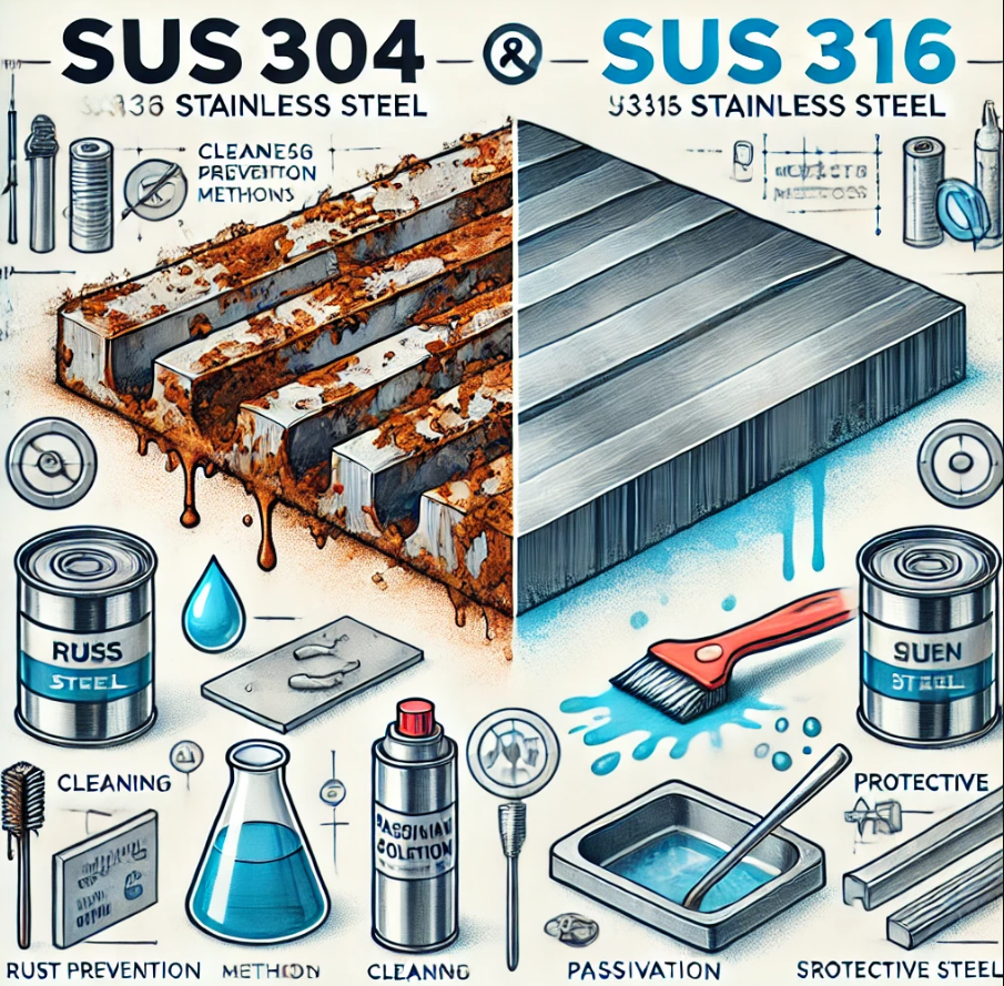 왜 녹이 나는 걸까? SUS304와 SUS316 소재의 녹 발생 원인과 해결 방법